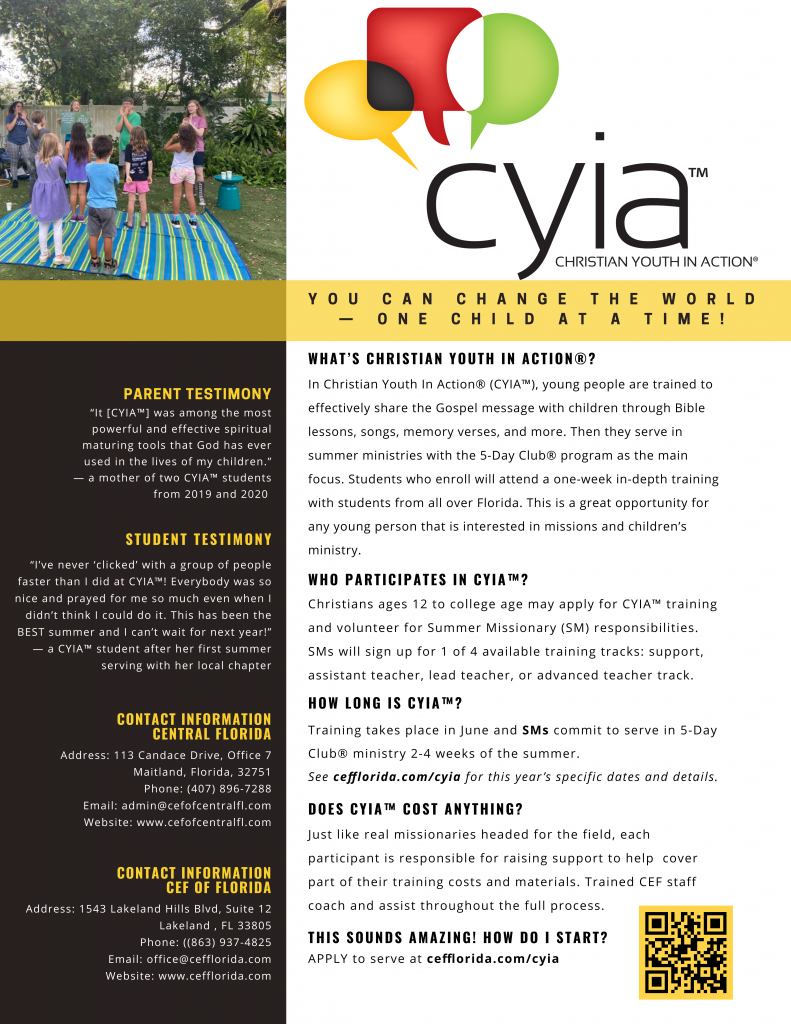 CEF of Central Florida – Reaching children worldwide